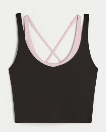 Women's Gilly Hicks Active Boost Layered Plunge Tank | Women's ...