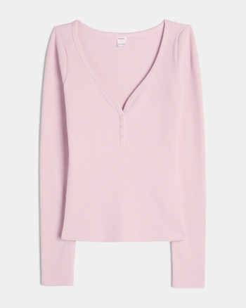 Women's Gilly Hicks Cozy Waffle Henley | Women's Matching Sets ...