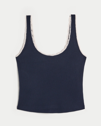 Women's Gilly Hicks Cozy Waffle Lace Trim Tank | Women's Tops ...