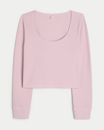 Women's Gilly Hicks Waffle Scoop Top | Women's Tops | HollisterCo.com